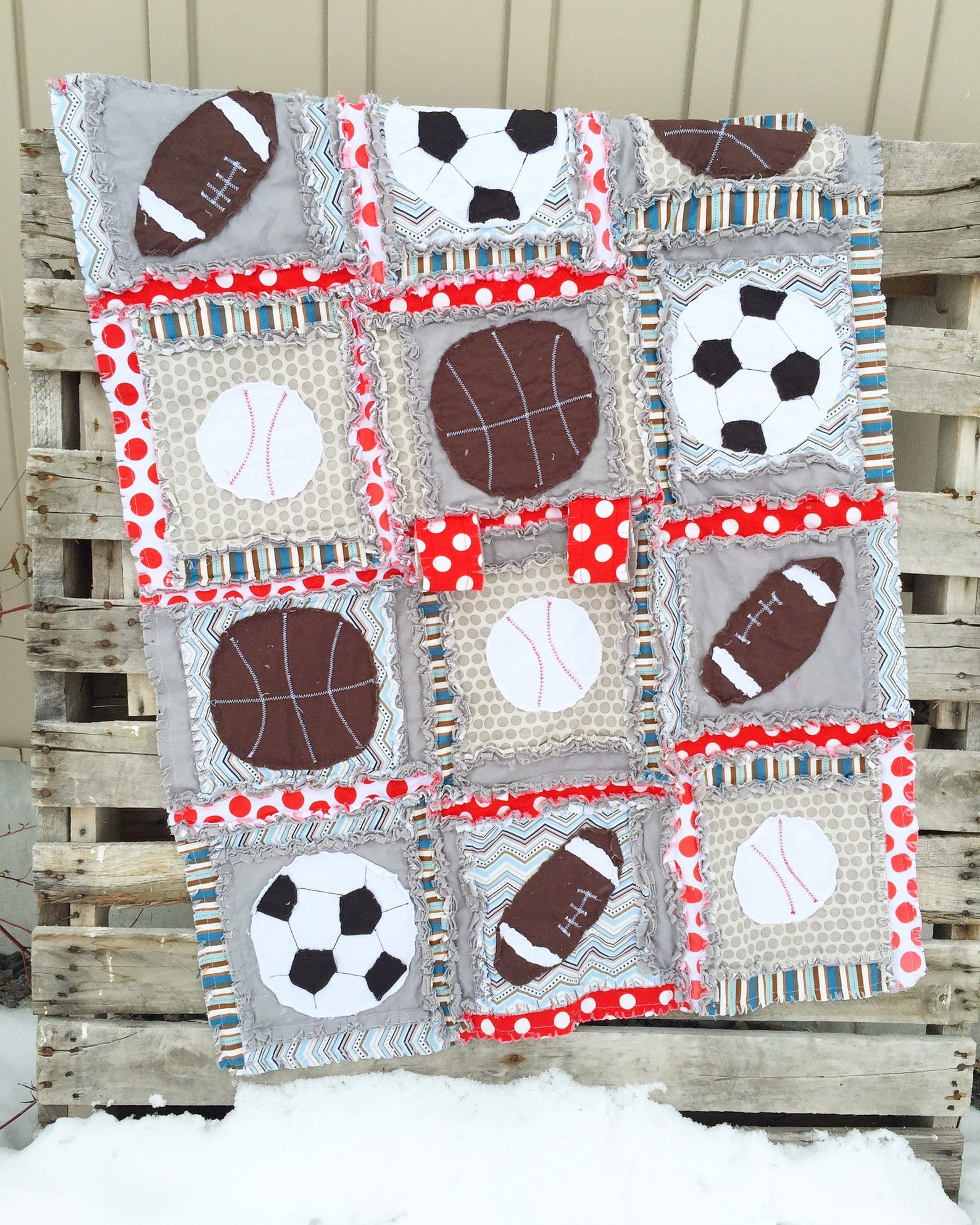 Sports Quilt Pattern PDF Soccer Football Quilt Baseball - Etsy
