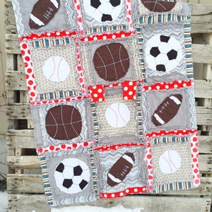 Sports Quilt Pattern PDF Soccer Football Quilt Baseball - Etsy