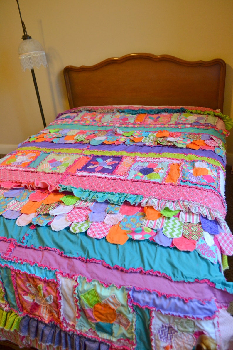 Queen Rag Quilt and Throw Size Rag Quilt Pattern Multiple - Etsy