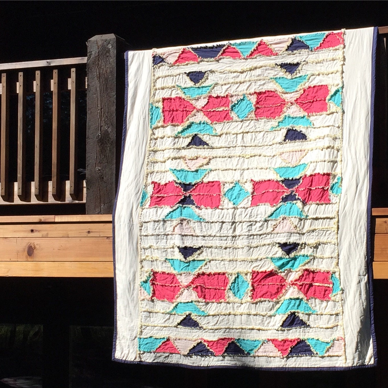 Aztec Quilt Pattern Rag Quilt Pattern PDF Scrappy Rag Quilt - Etsy