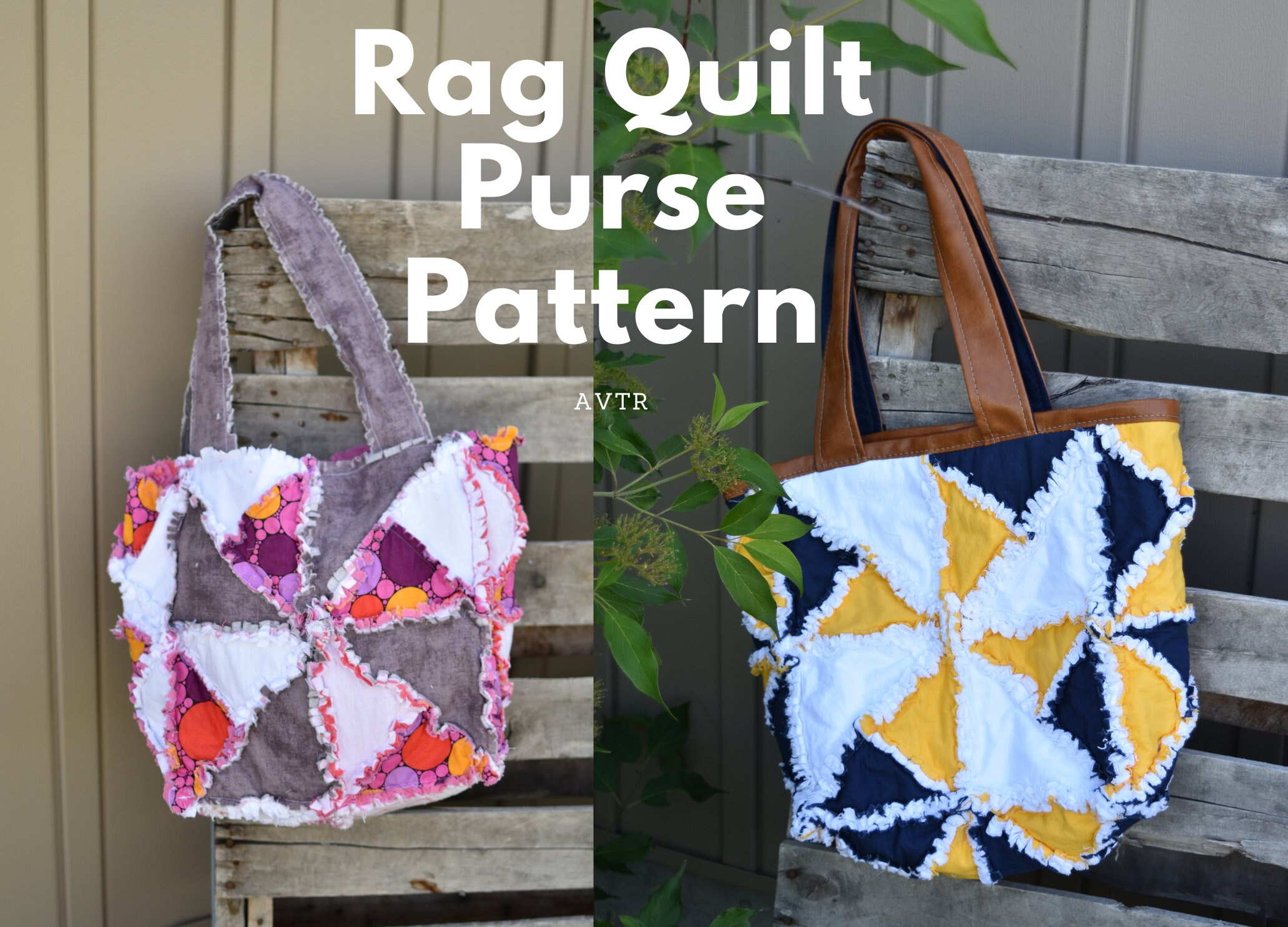 Pinwheel Rag Quilt Purse Pattern, Also How to Make a Rag Quilt in Any ...