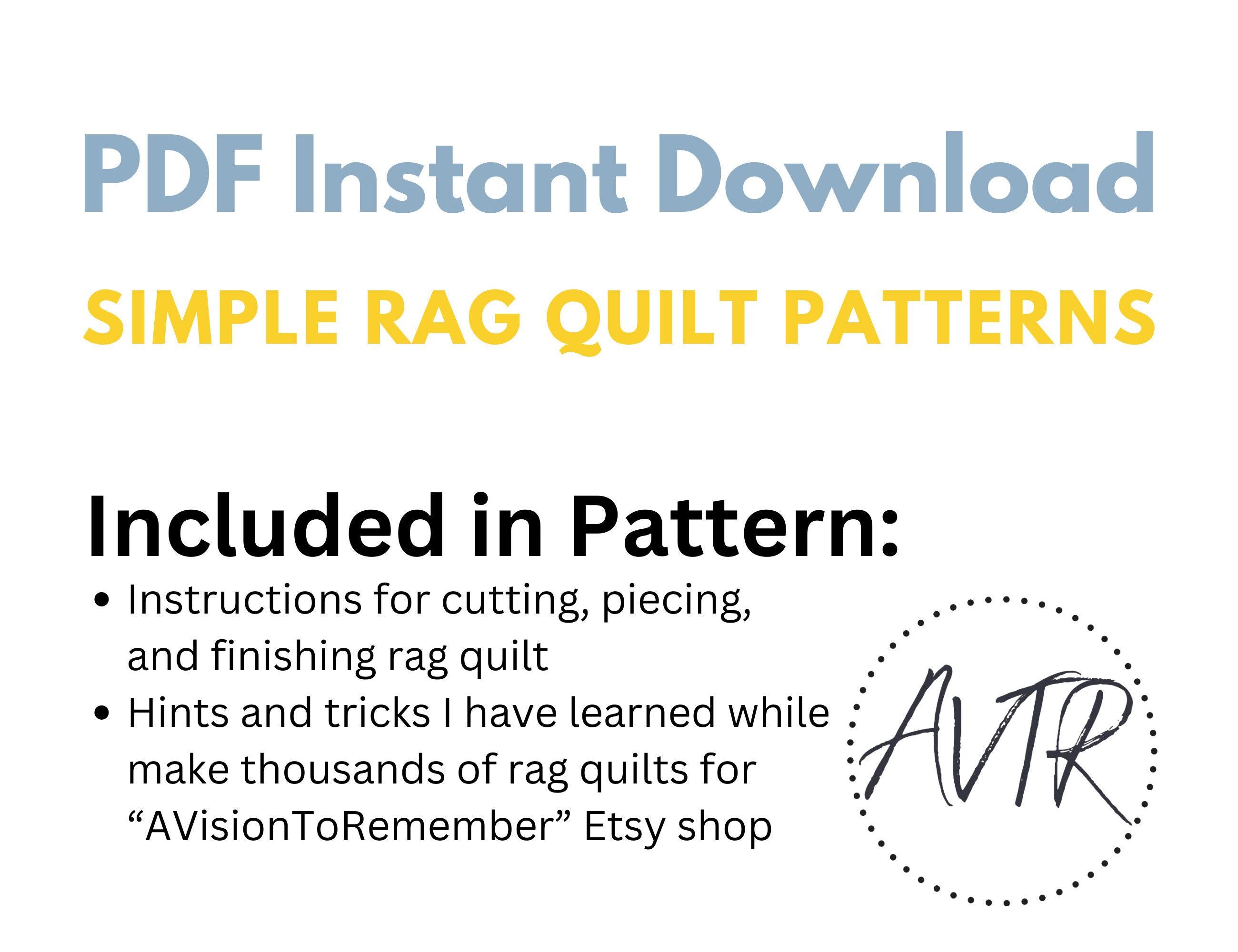 10 Rag Quilt Pattern Book - Baby Rag Quilt Patterns PDF Ebook, Easy ...