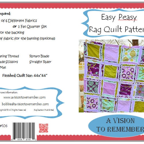 Baby Rag Quilt Pattern Easy Quilt Pattern Beginner PDF - Etsy
