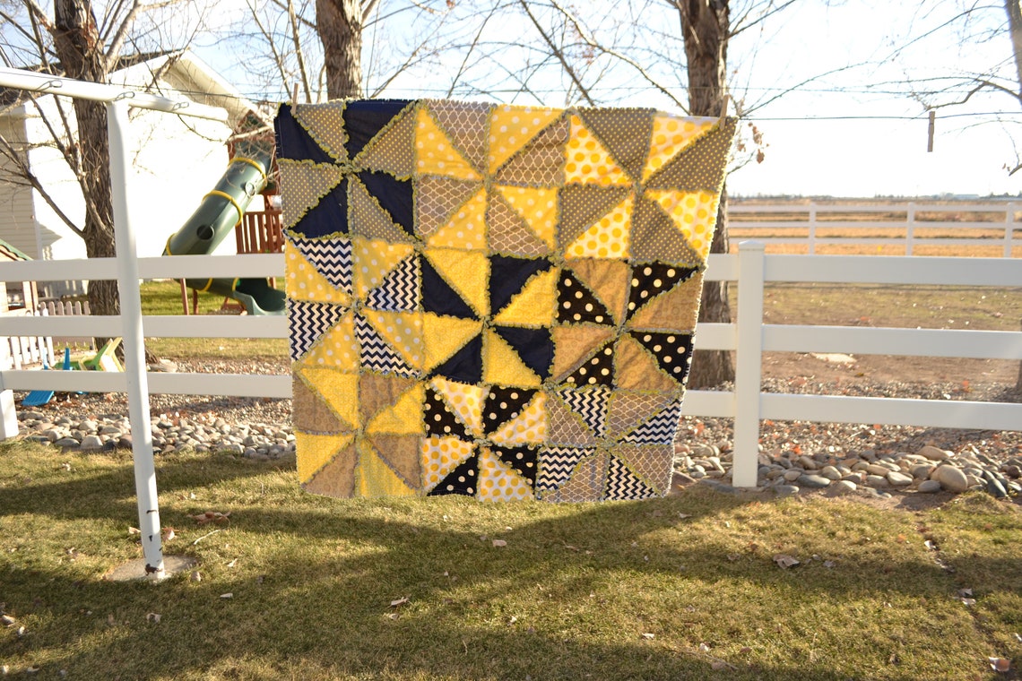 Pinwheel Rag Quilt Pattern PDF Patchwork Quilt Pattern Baby - Etsy