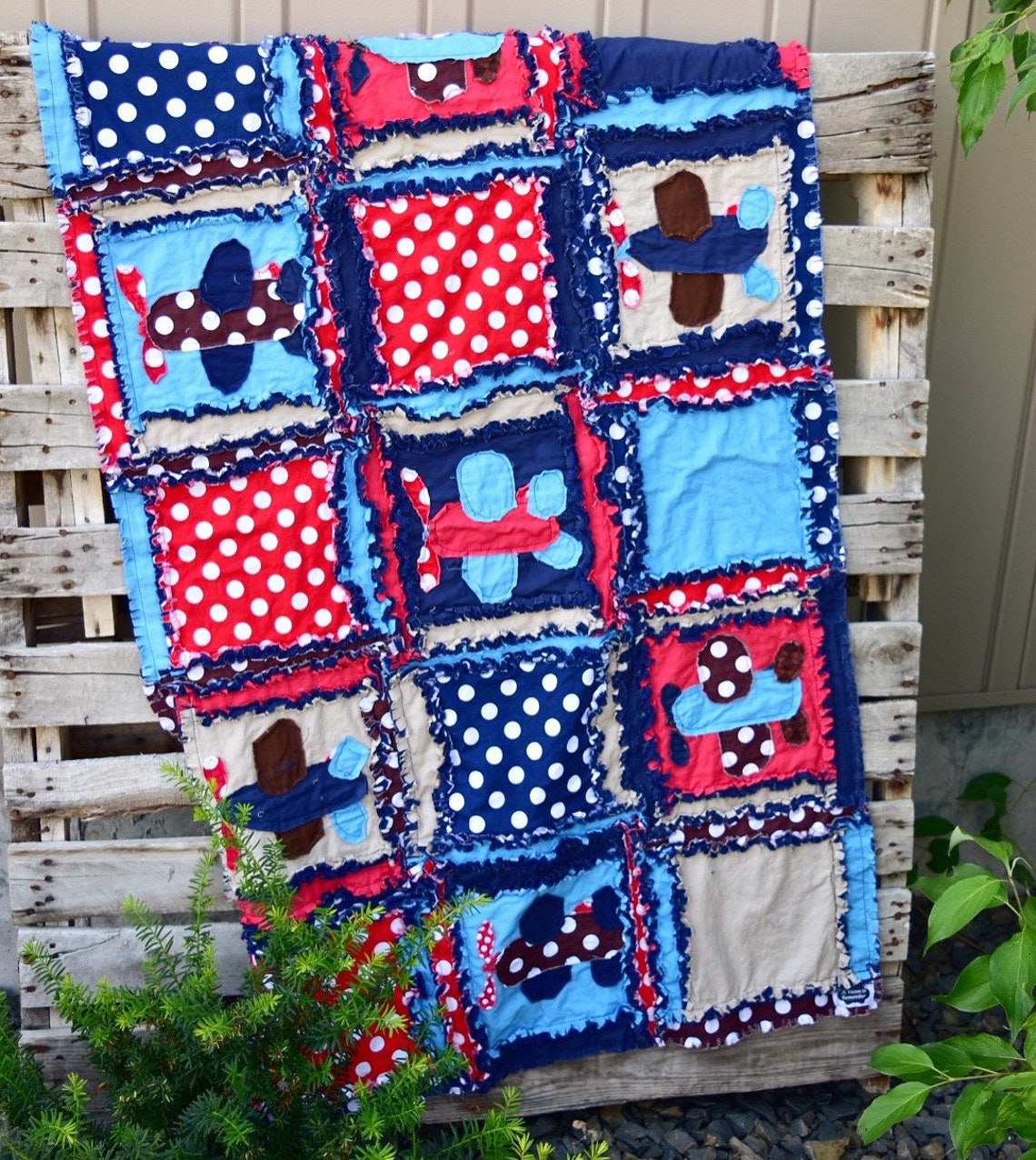 Airplane Applique Baby Quilt Patterns Patchwork Quilt Digital - Etsy