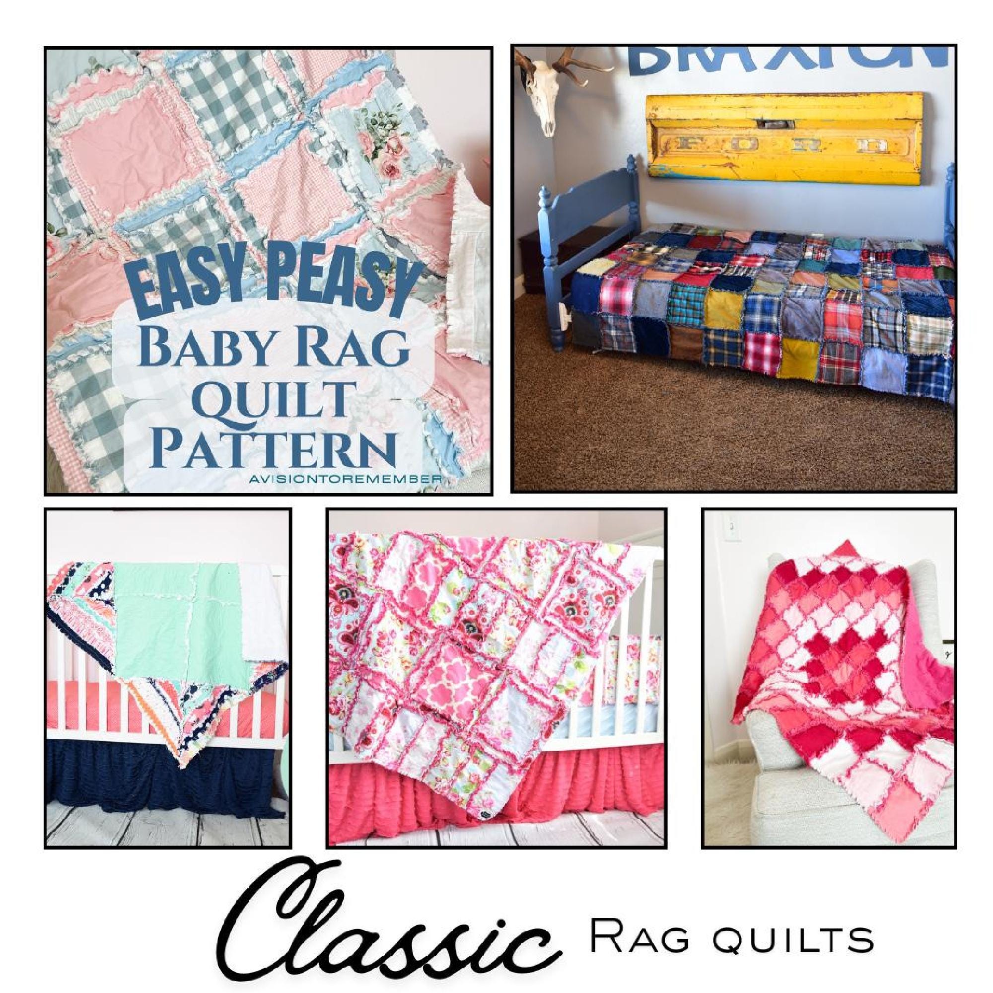 60+ Rag Quilt Patterns Bundle | Beginner Friendly PDF Sewing Patterns ...