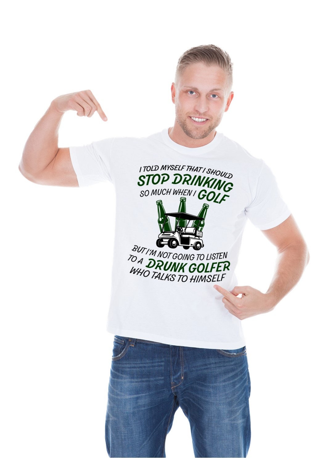 Men's Funny Golf Shirts Drunk Golfer Adult Humor Graphic Tees Funny ...