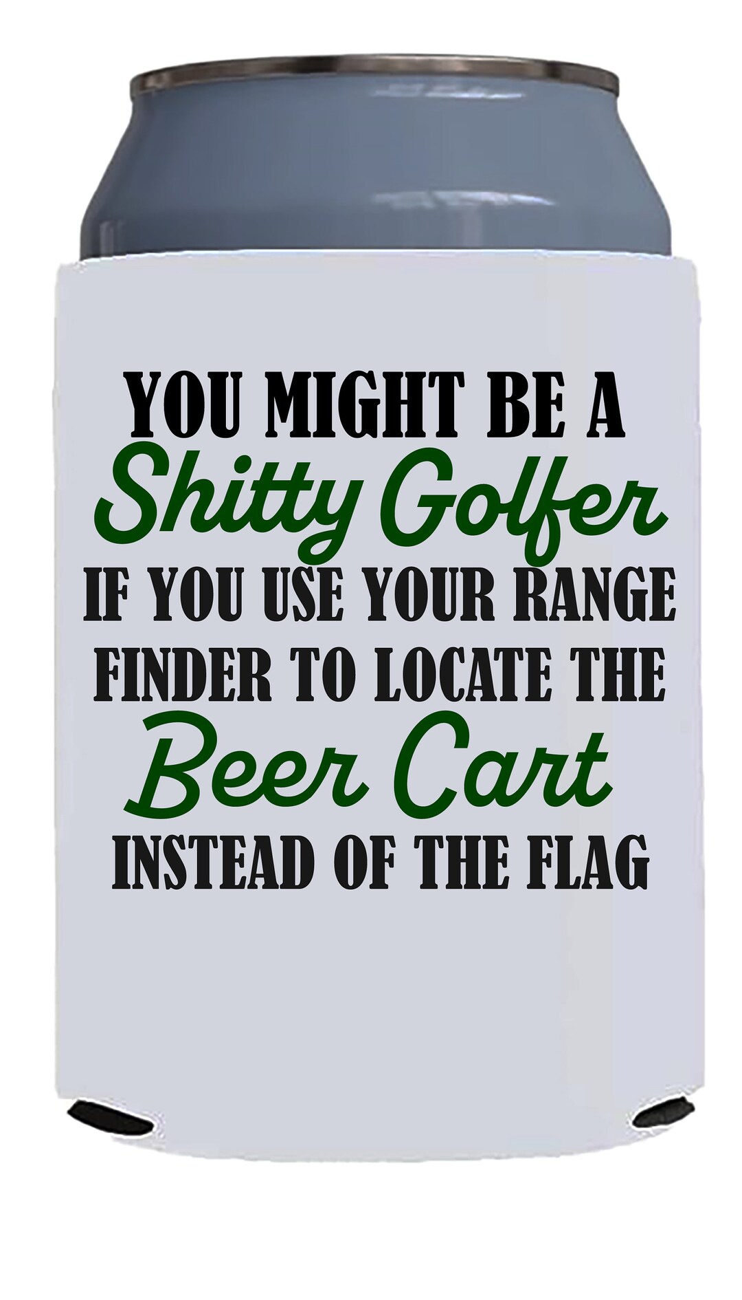 Shitty Golfers Association Funny Golf Can Sleeve Beer Koozies Beer Cart ...