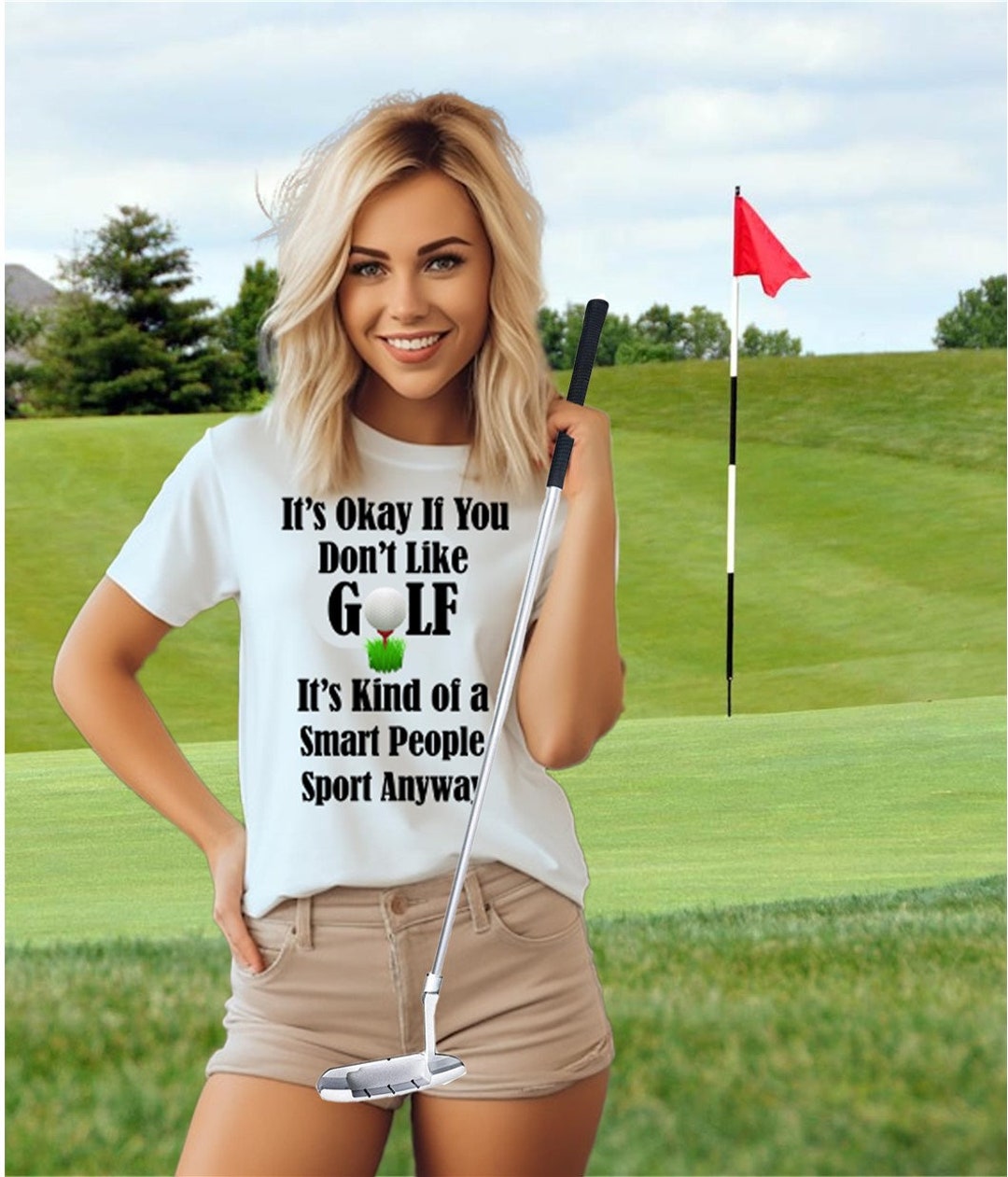 Ladies Golf Shirt - Funny Golf Shirt - Don't Like Golf - Gift for ...