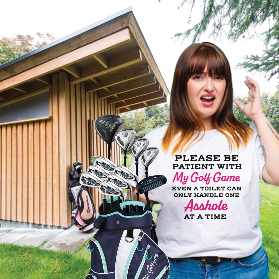 Be Patient With My Golf Game - Funny Ladies Golf Shirts - Golf Gifts ...