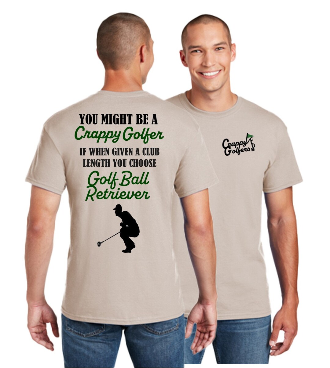 Crappy Golfers Club Funny Golf Shirts for Men Club Length - Etsy
