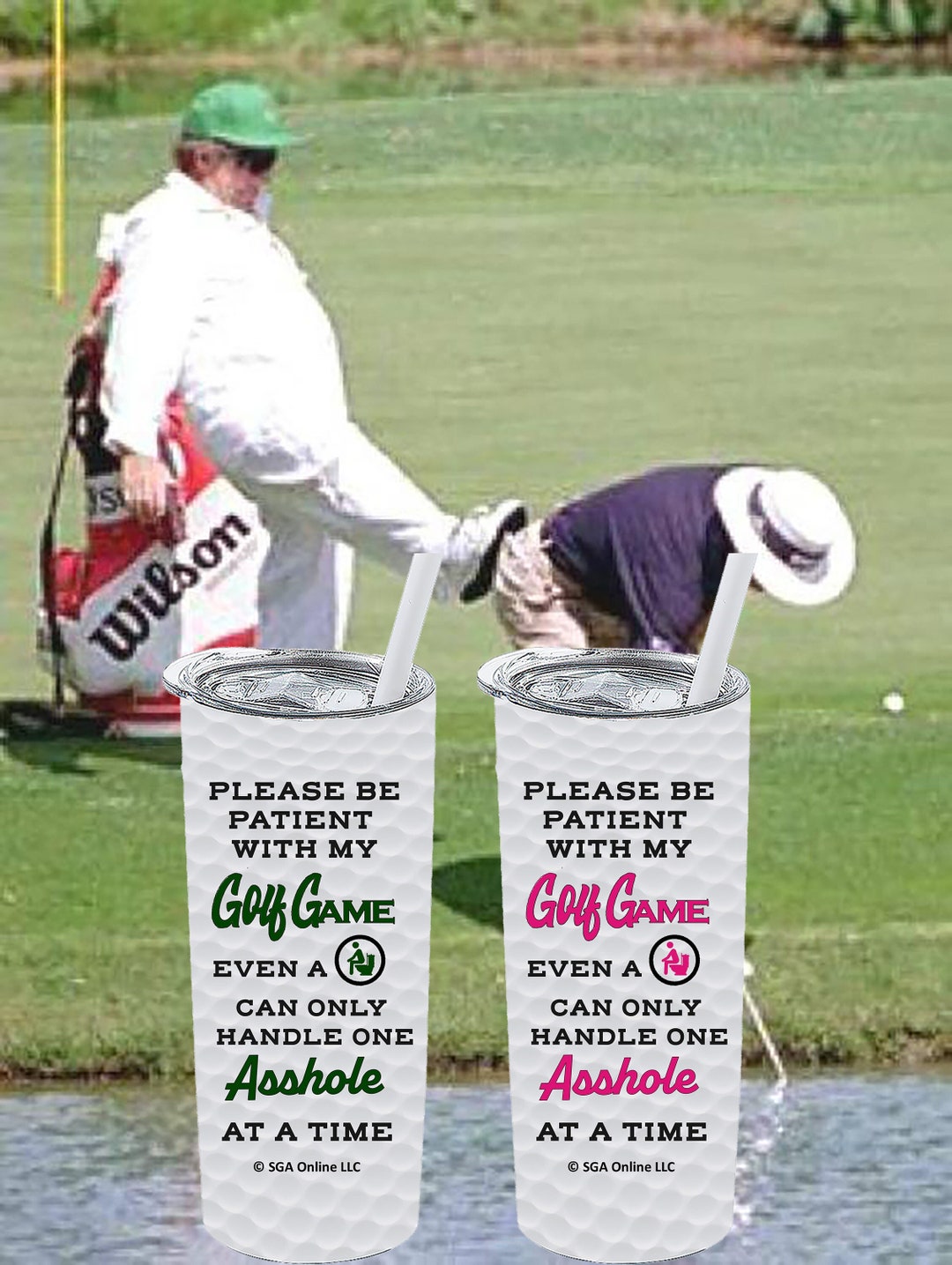 Toilet Golf - Golf Ball Tumbler - Funny Golf Gifts- Stainless Steel ...