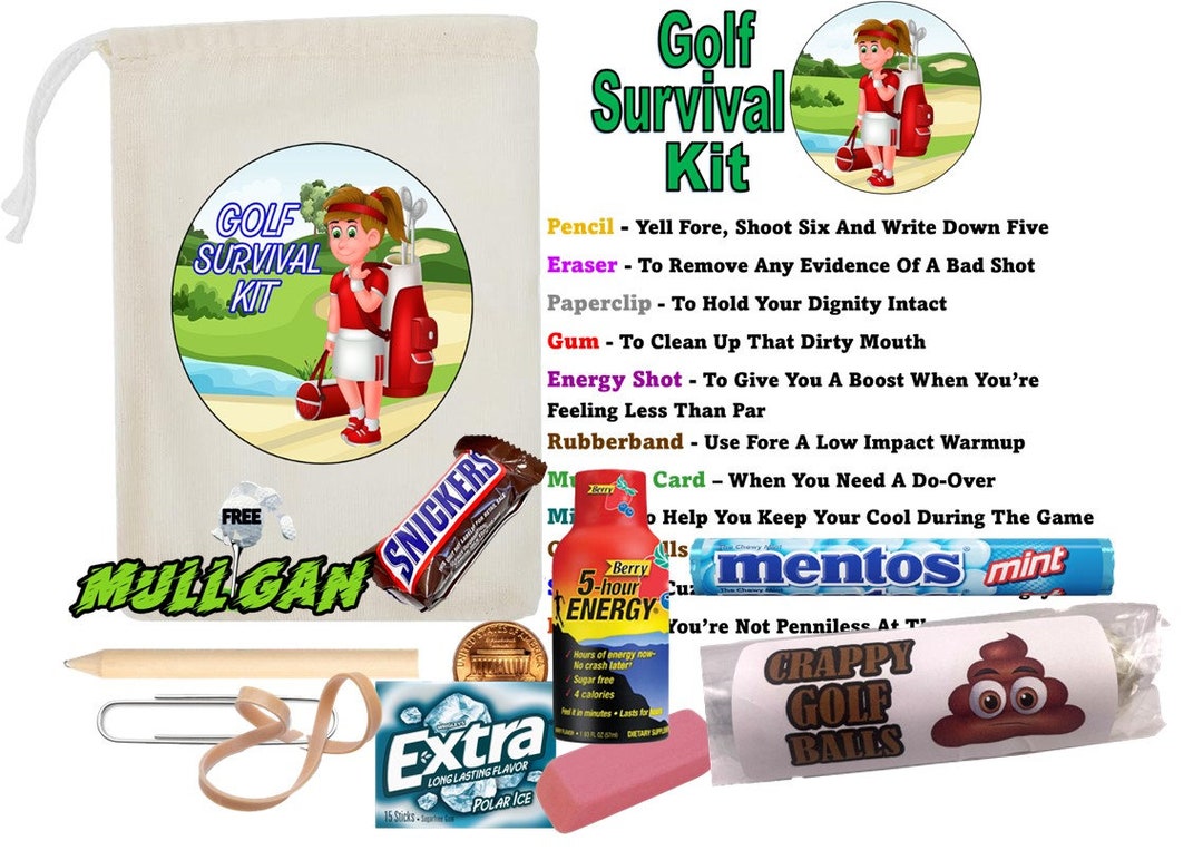Funny Golf Survival Kit for Women Golf Gag Gifts Personalized Golf Fun ...