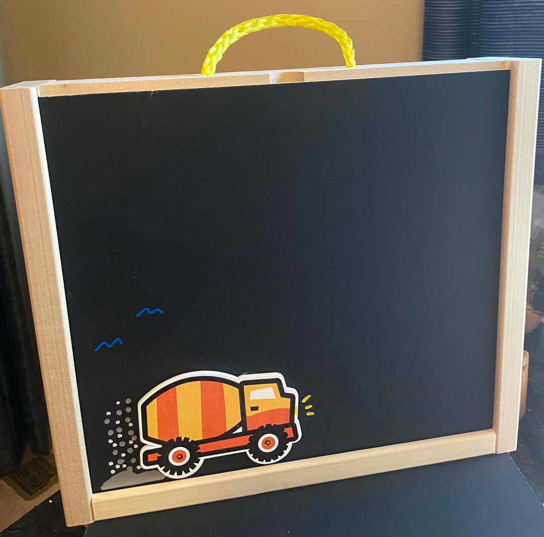 Personalized Chalkboard Busy Box, Art Activity Box, Chalkboard and Dry ...