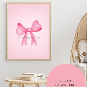 Coquette Chic: Girly Bow Printable Wall Art for Trendy Room Decor ...
