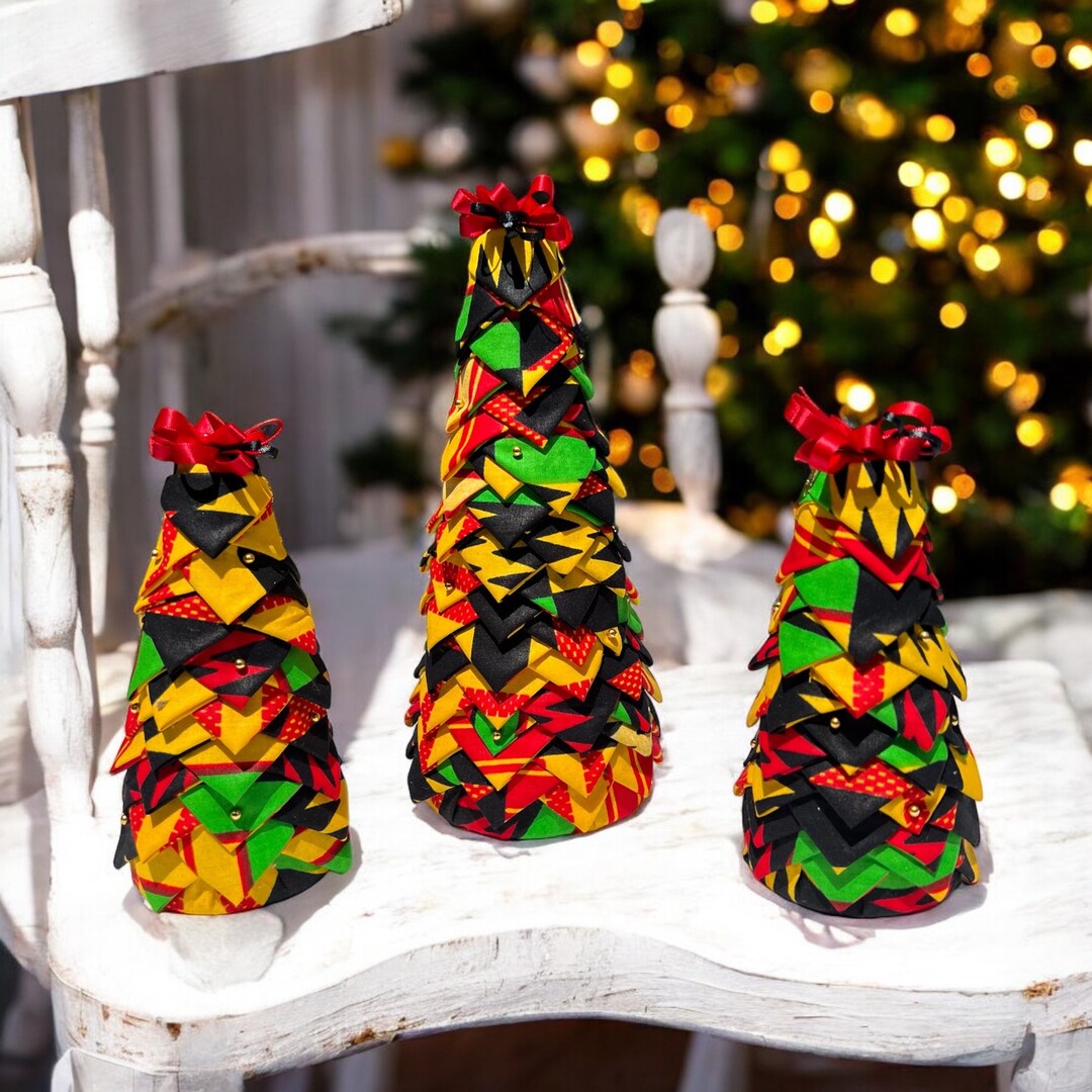 Kente Fabric Quilted Holiday/seasonal Trees - Etsy