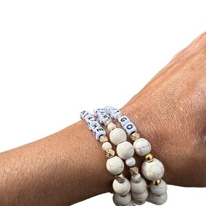 Positive Affirmations Beaded Stretch Bracelet Set - Etsy