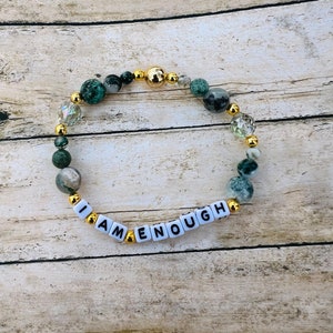 Positive Affirmation Beaded Stretch Bracelet Set - Etsy