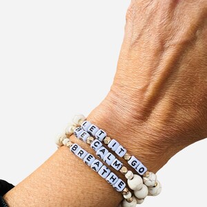 Positive Affirmations Beaded Stretch Bracelet Set - Etsy