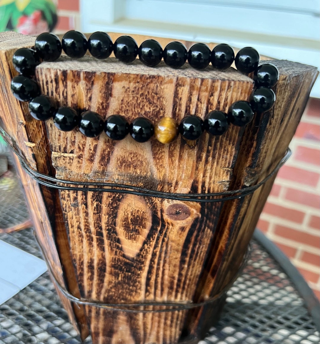 SHAKA COLLECTION: Men’s Black Onyx and Tiger’s Eye Beaded Stretch ...