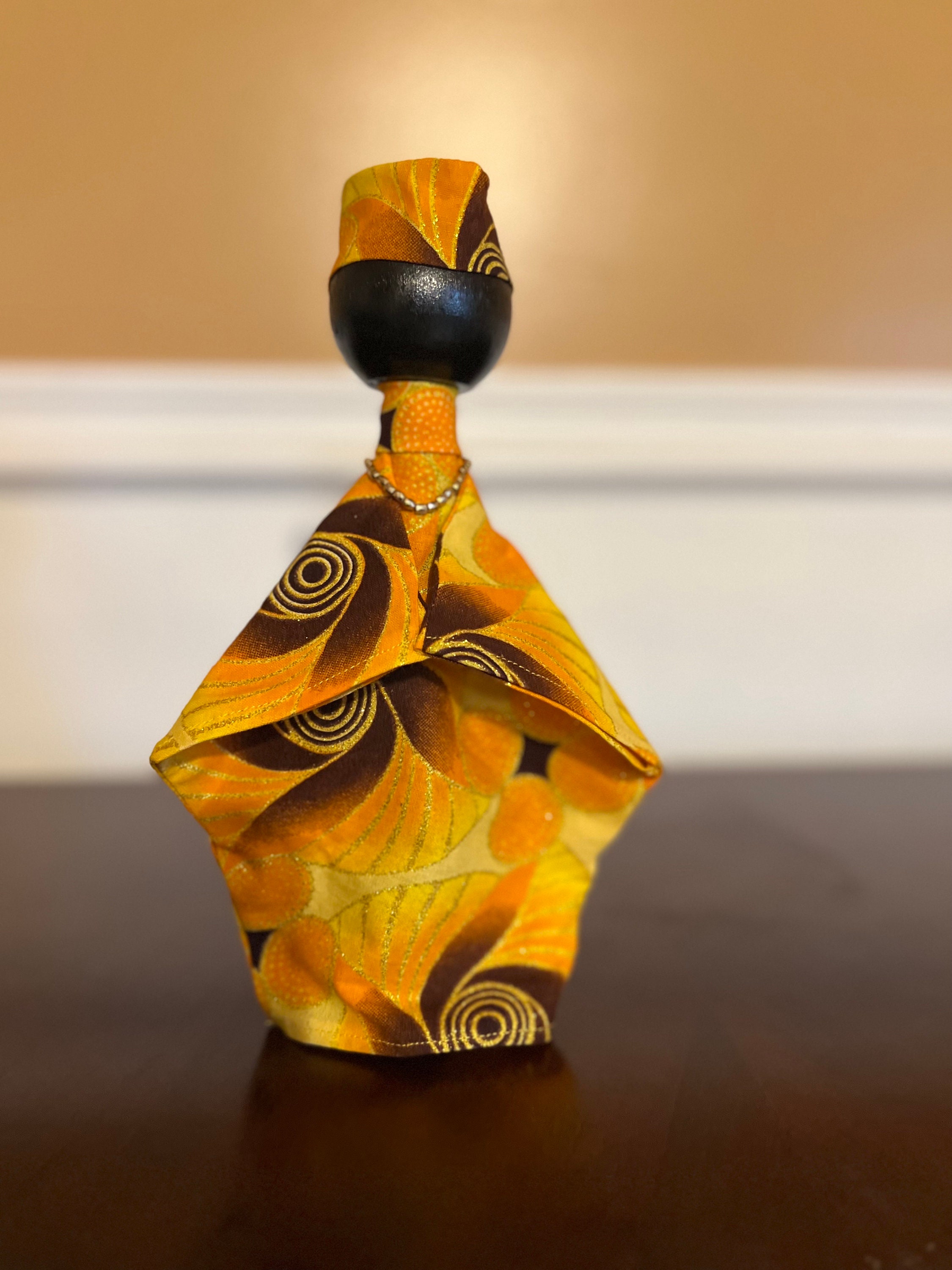 Authentic Kente Wooden Doll - Etsy