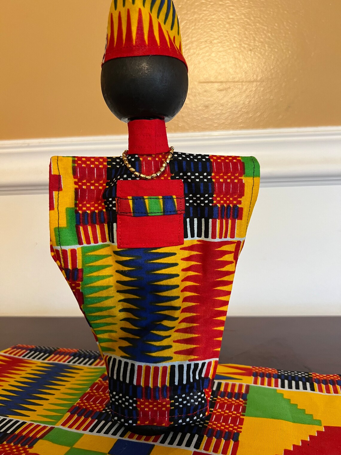 Authentic Kente Wooden Doll - Etsy
