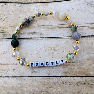 Positive Affirmation Beaded Stretch Bracelet Set - Etsy