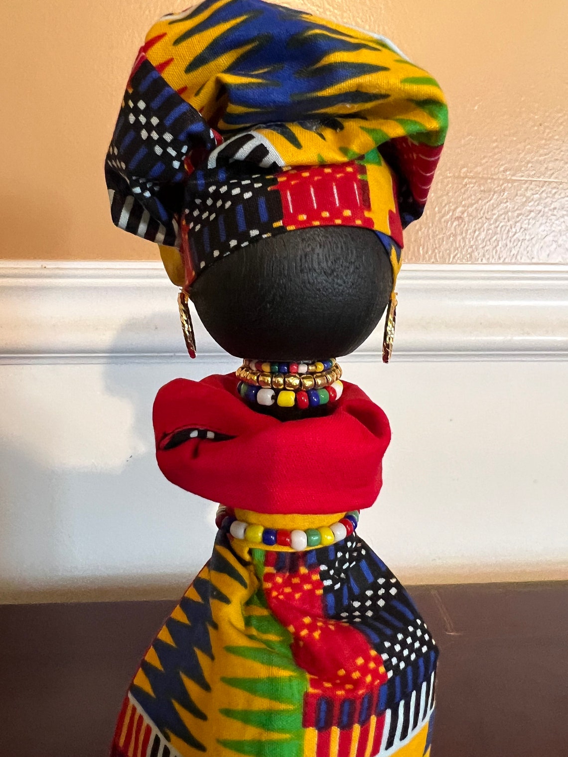 Authentic Kente Wooden Doll - Etsy