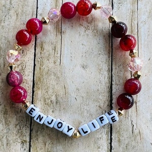 Positive Affirmations Beaded Stretch Bracelet Set - Etsy