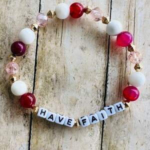 Positive Affirmations Beaded Stretch Bracelet Set - Etsy