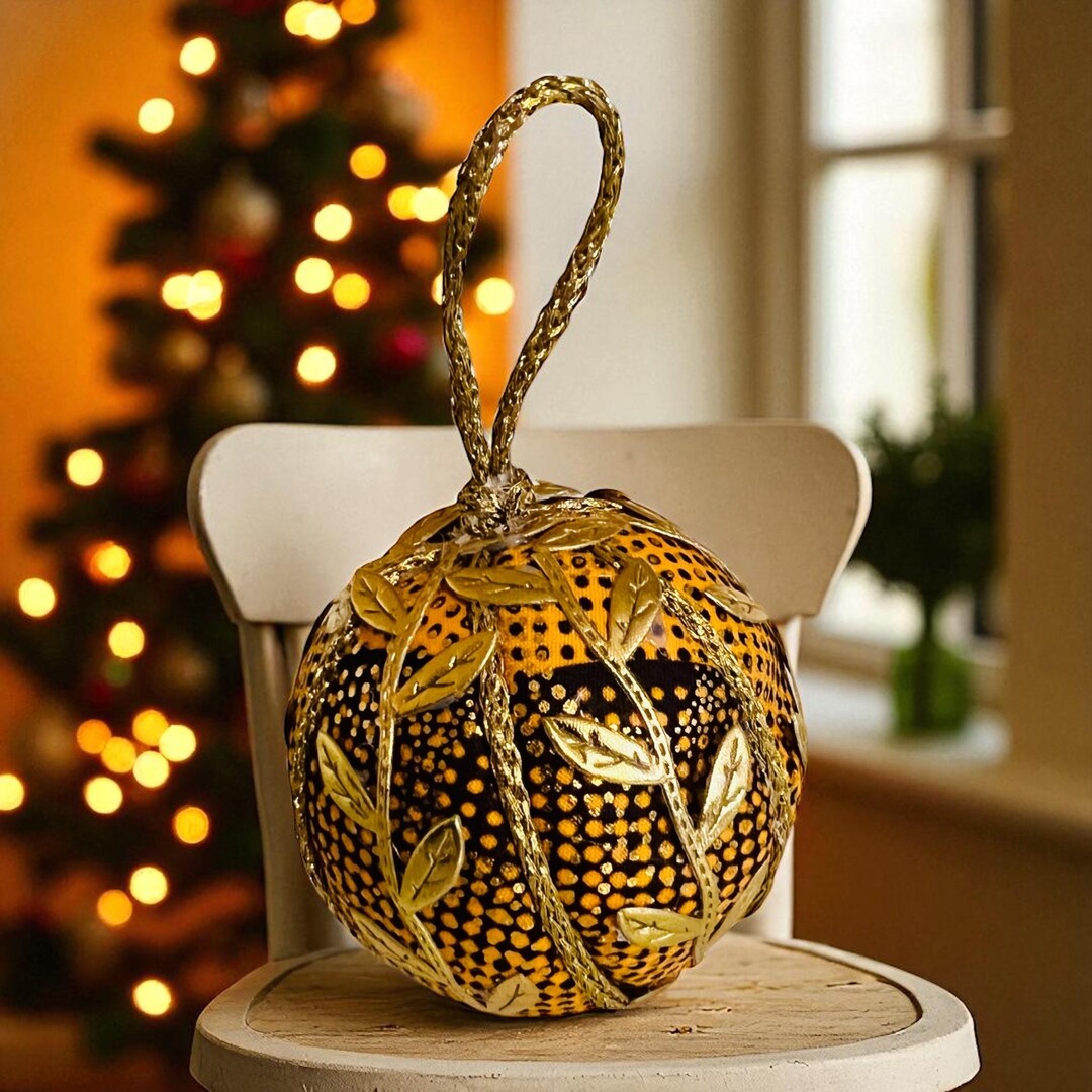 Shimmering African Print Holiday Ornaments - Etsy