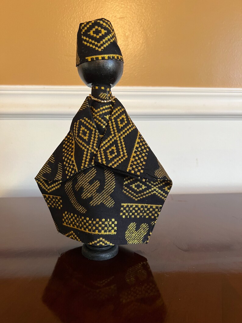 Authentic Kente Wooden Doll - Etsy