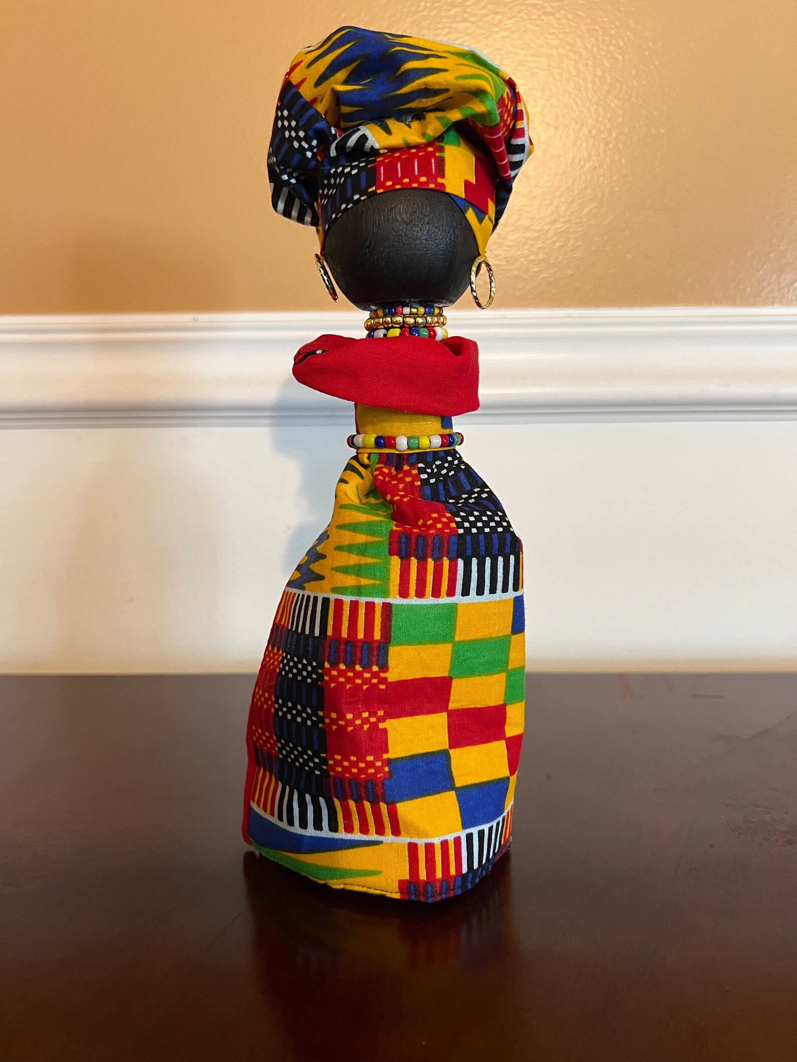 Authentic Kente Wooden Doll - Etsy