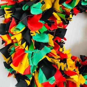 Cultural Pride Holiday Kente Mixed Rag Wreath - Etsy