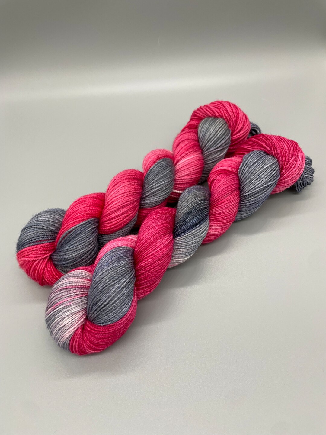 Hand Dyed Yarn, Superwash Merino Wool, Red, Grey, Green, Variegated ...