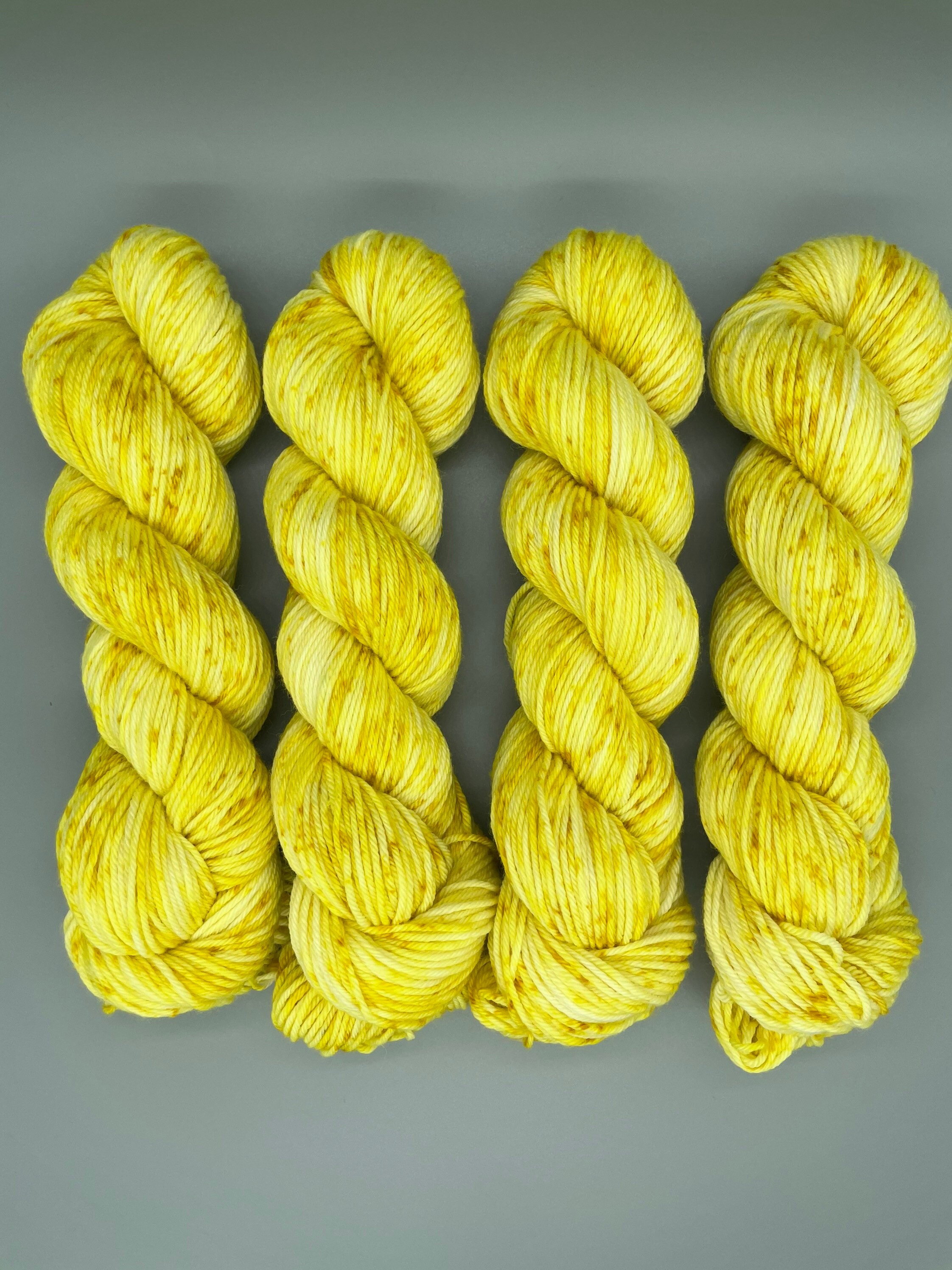Hand Dyed Yarn Superwash Merino Wool Yellow White | Etsy