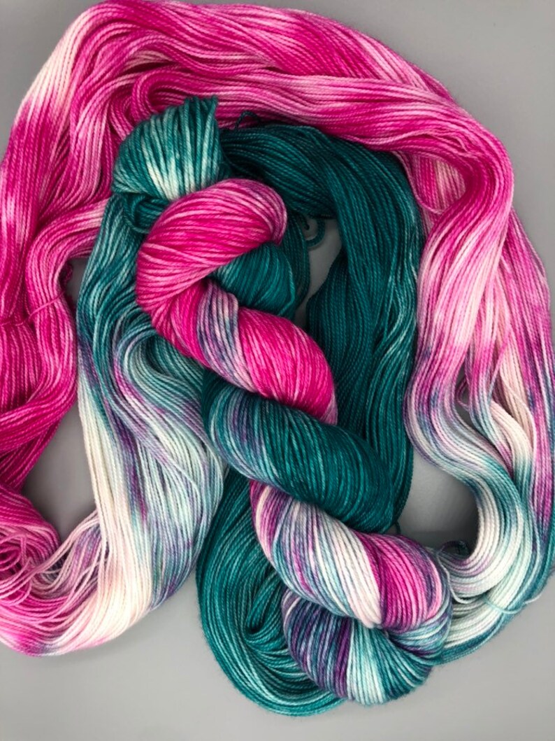 Hand Dyed Yarn Superwash Merino Wool Pink Teal Variegated - Etsy Hand Dyed Yarn Superwash Merino Wool Pink Teal Variegated - Etsy