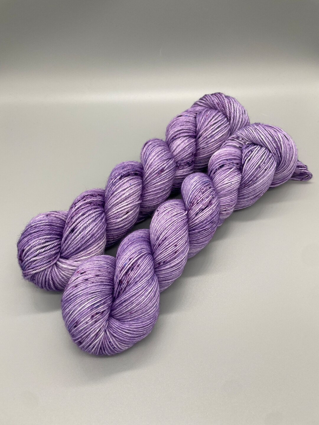 Hand Dyed Yarn, Superwash Merino Wool, Purple, Lightly Speckled Yarn ...