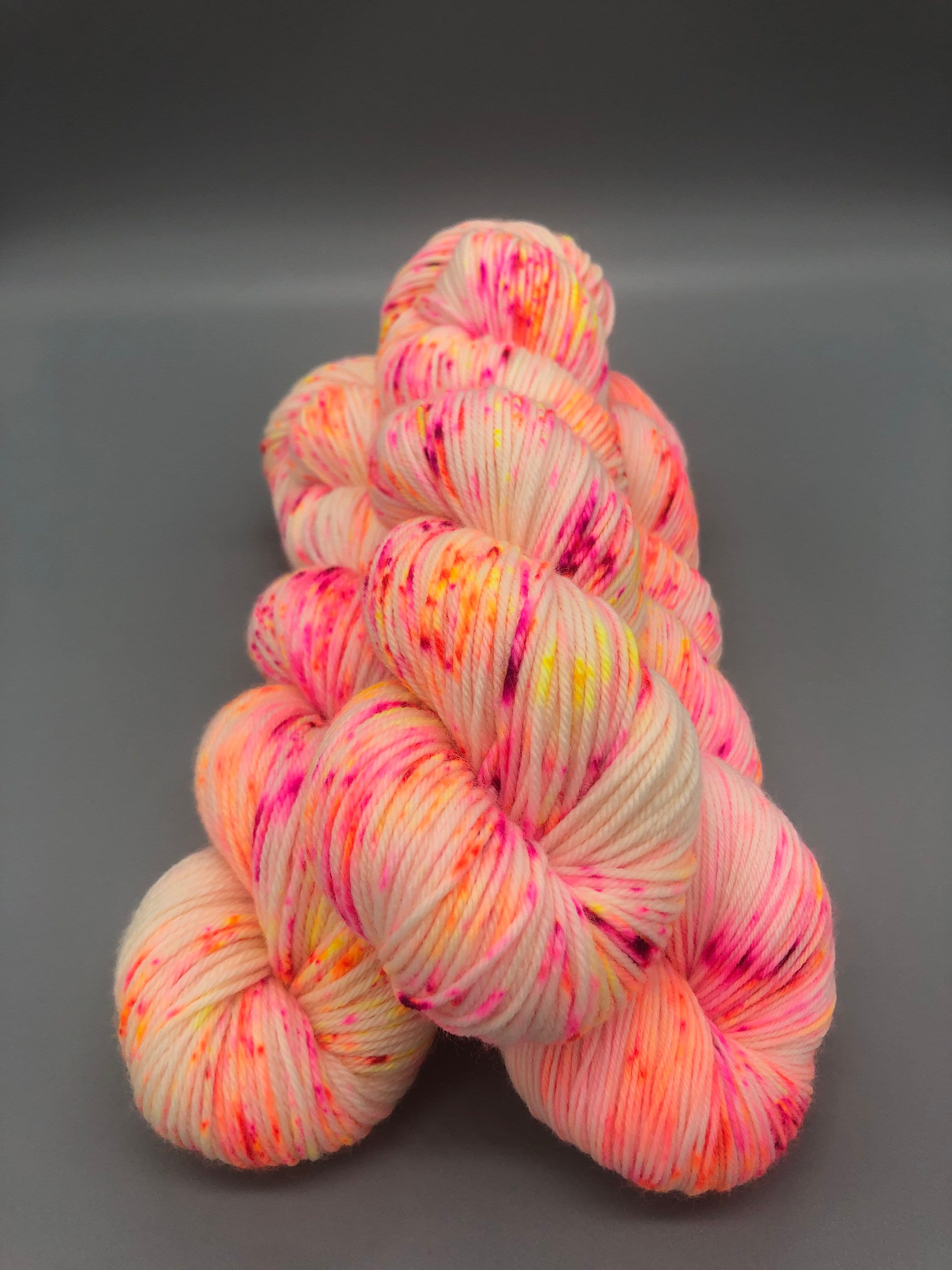 Hand Dyed Yarn Superwash Merino Wool Fluorescent Speckled - Etsy