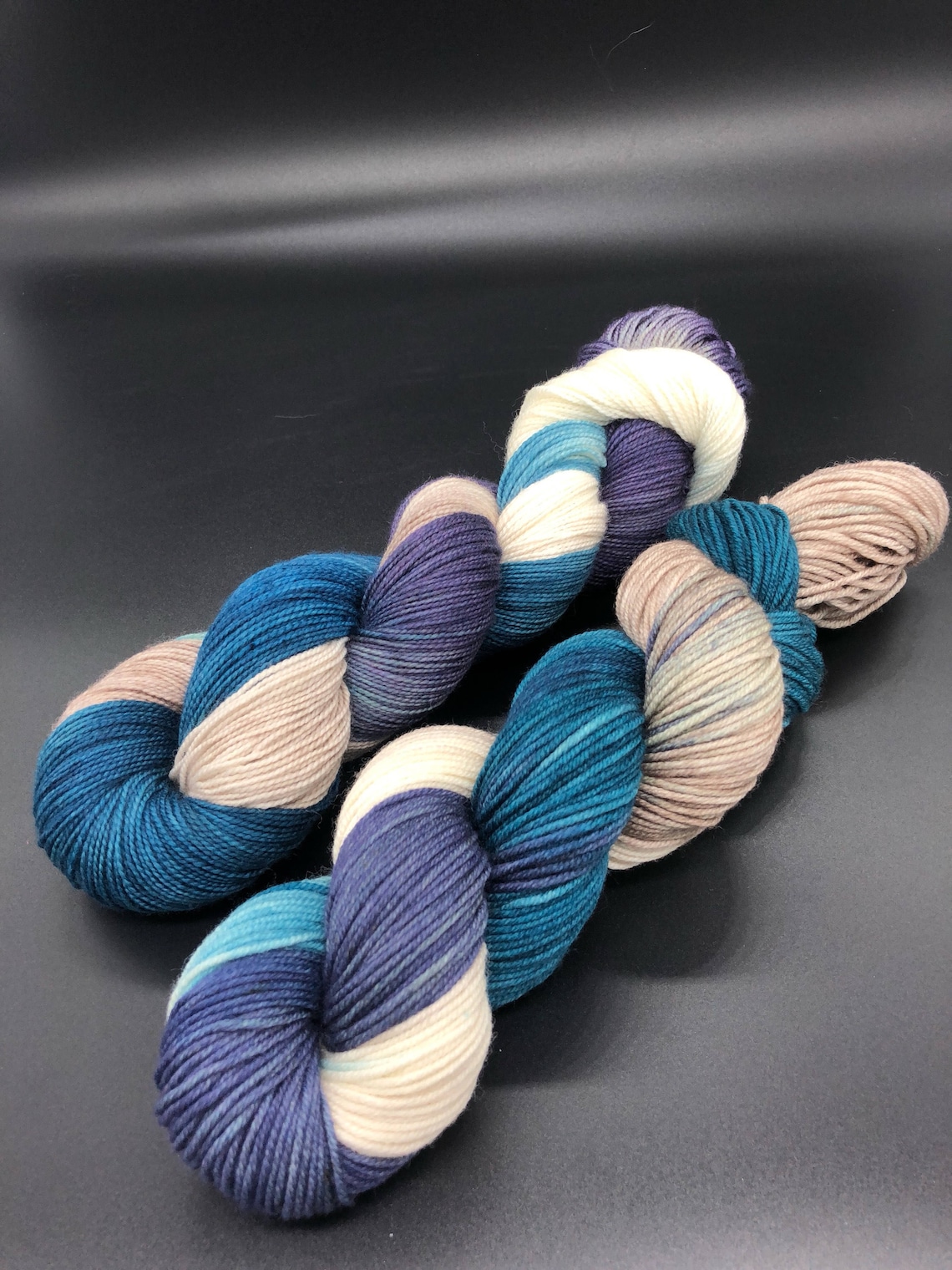 Hand Dyed Yarn, Superwash Merino Wool, Purple Grey, Blue, Brown ...