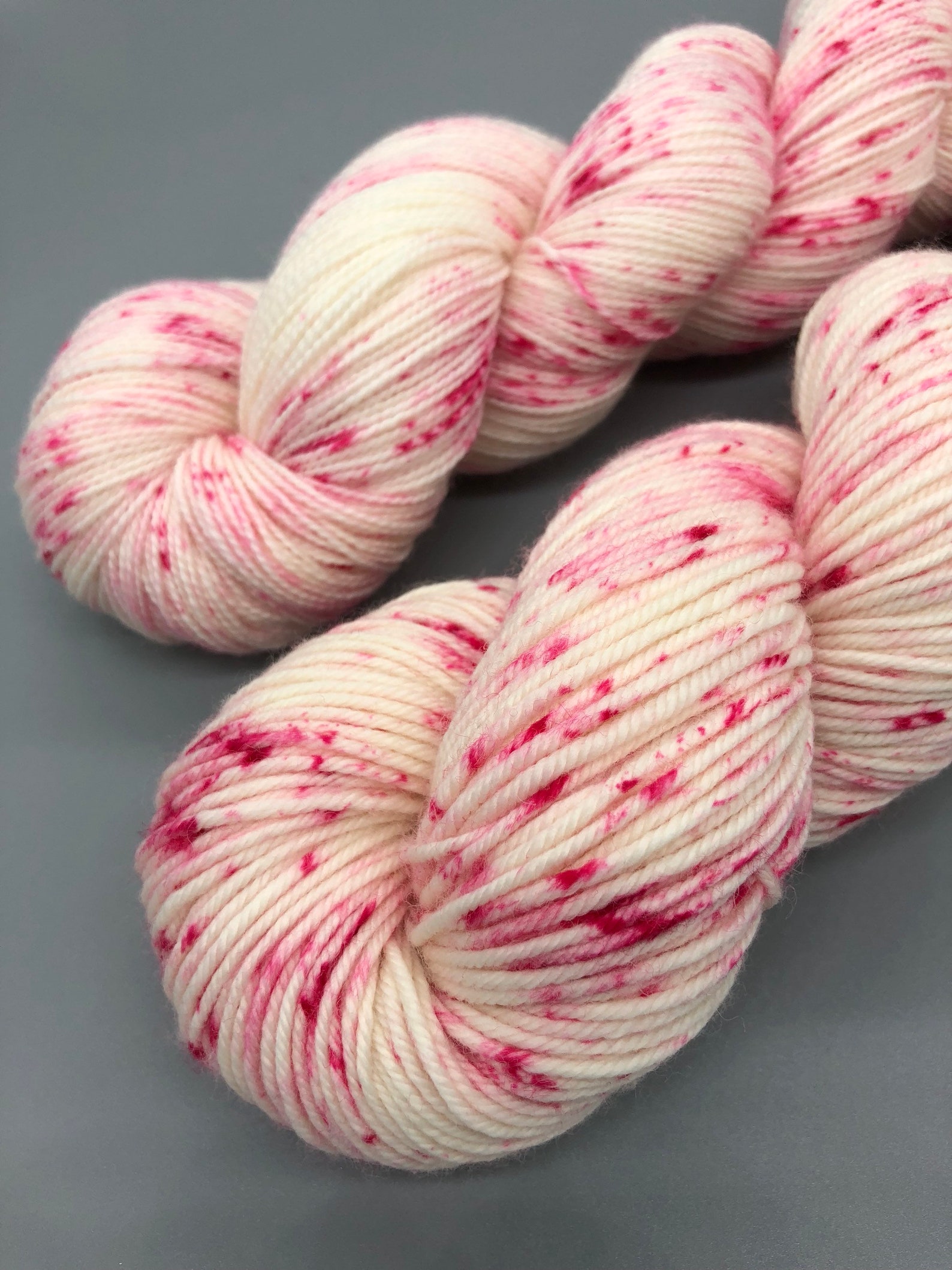 Hand Dyed Yarn Superwash Merino Wool Pink White Fingering - Etsy