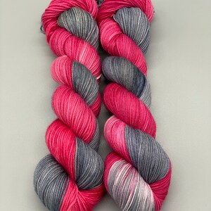 Hand Dyed Yarn, Superwash Merino Wool, Red, Grey, Green, Variegated ...