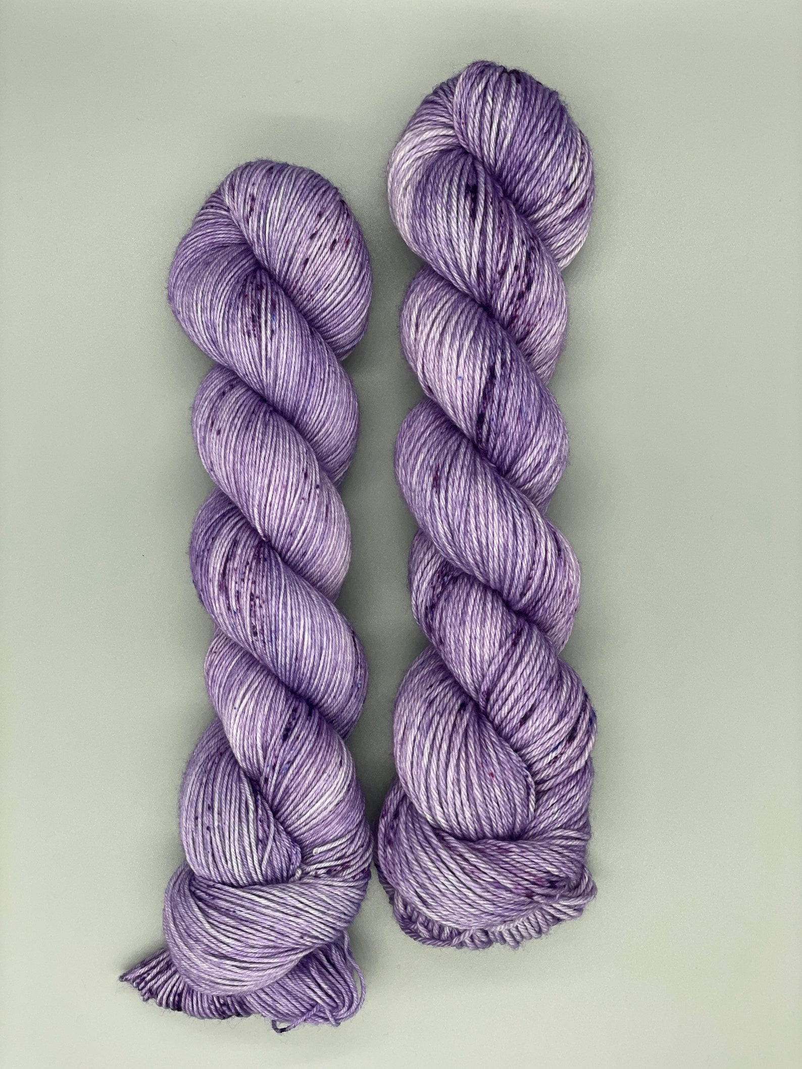 Hand Dyed Yarn, Superwash Merino Wool, Purple, Lightly Speckled Yarn ...