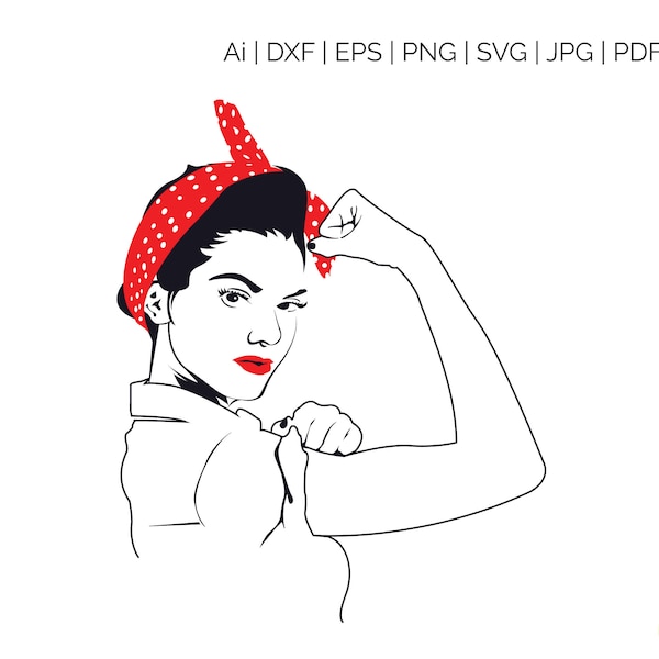 Rosie the Riveter Vector - Etsy