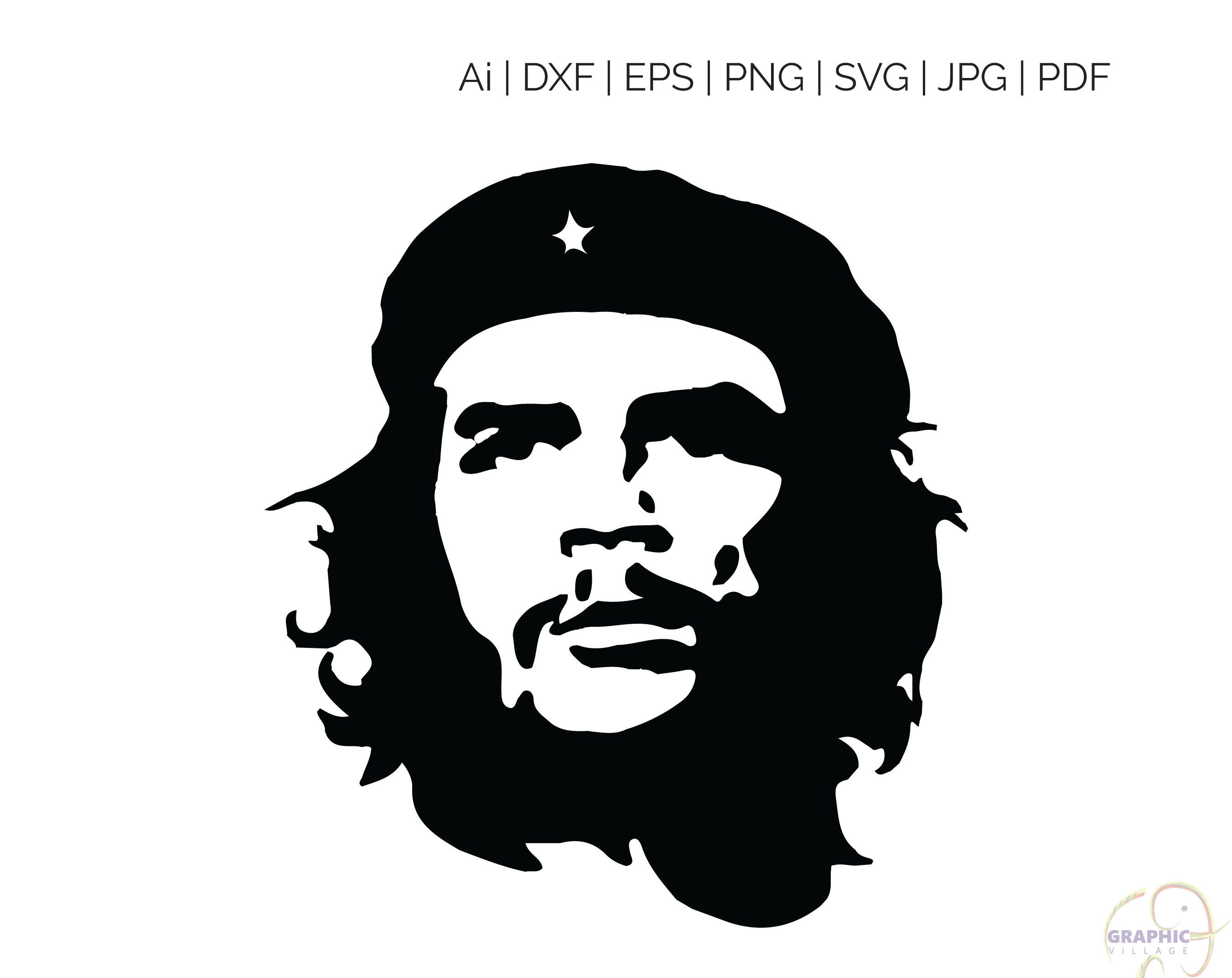Che Guevara SVG archivo Clipart para Silhouette y Cricut | Etsy