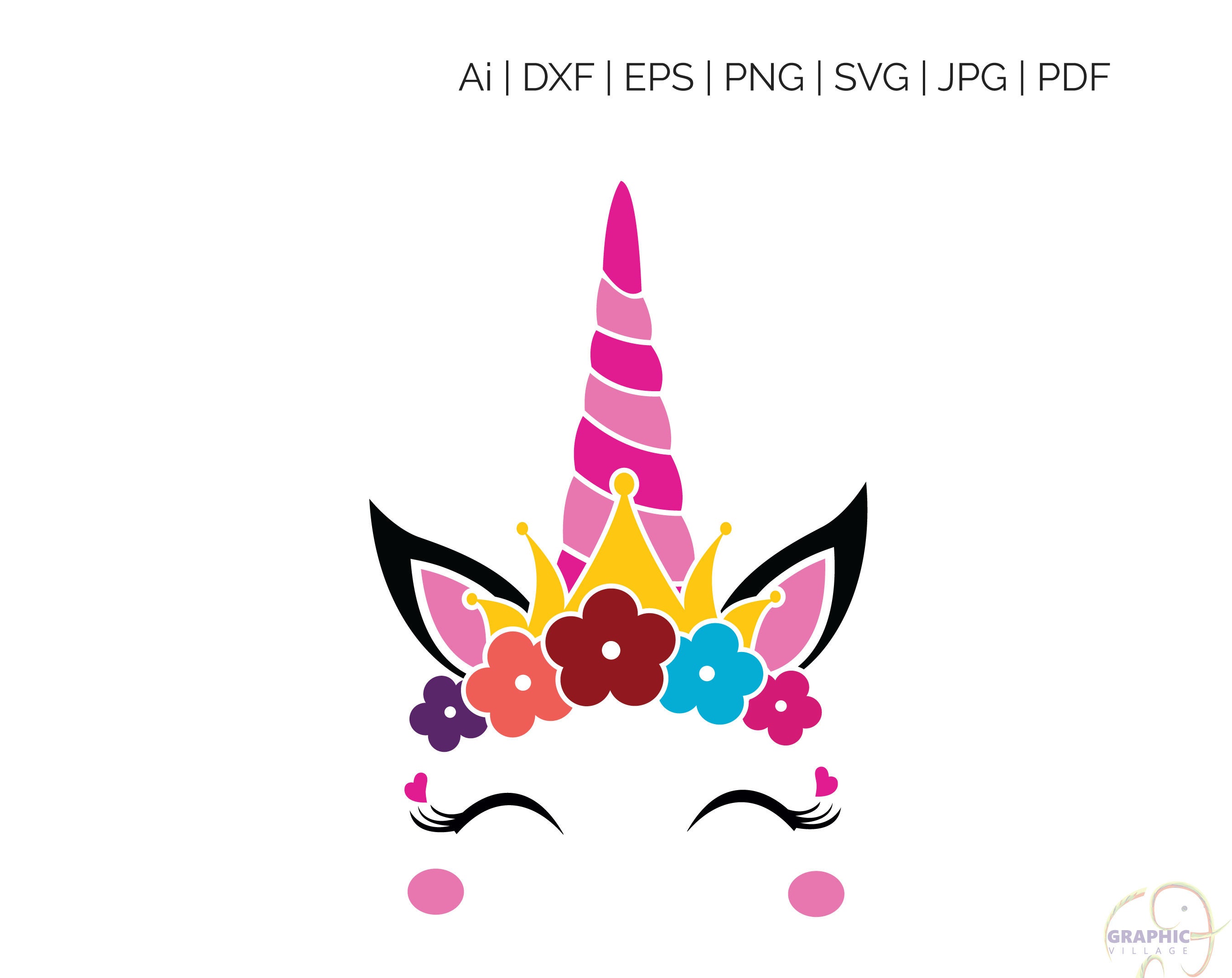 Birthday Unicorn SVG Silhouette and Cricut Cut Cutting File - Etsy