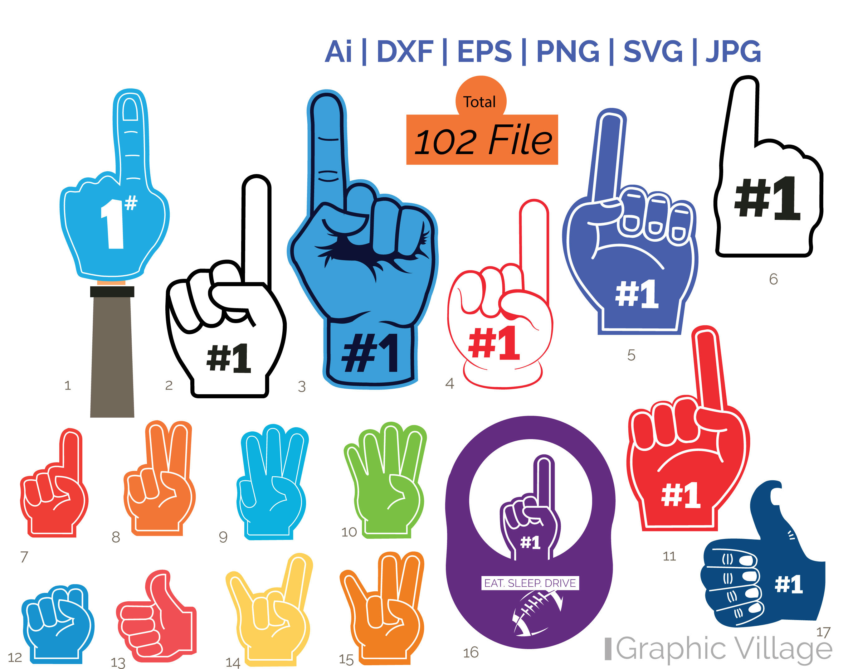 Printable Number 1 Foam Finger Printable Number 1 Foam Finger