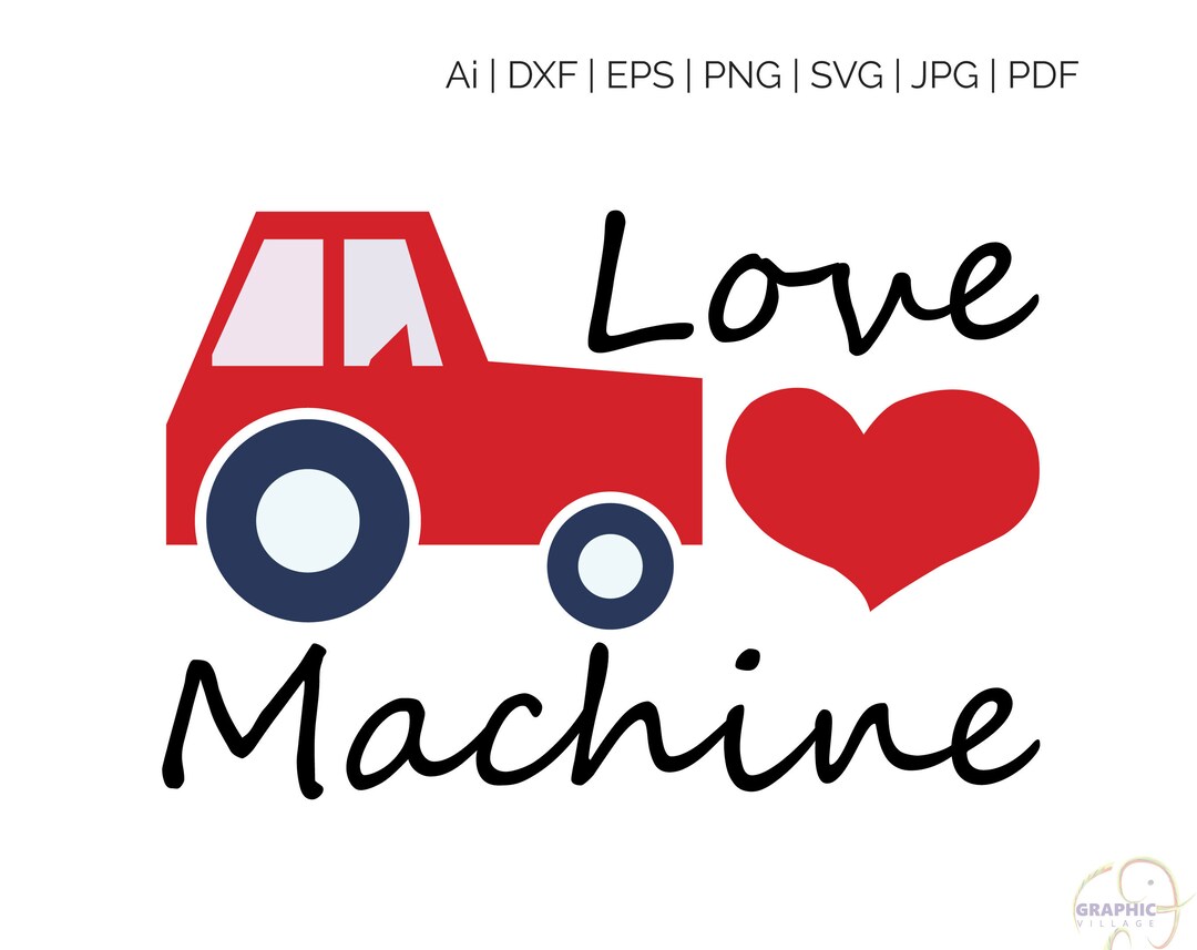 Love Machine SVG Silhouette and Cricut Cut Cutting file svg - Etsy Portugal