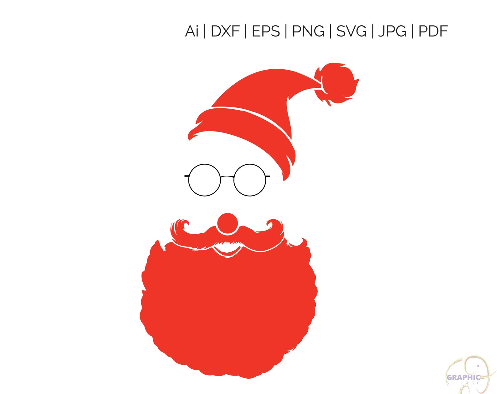 Santa Claus SVG Silhouette and Cricut Cut Cutting File Svg - Etsy