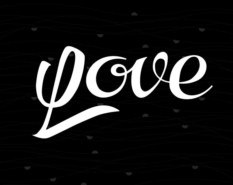 Love SVG EPS. Vector Clipart Digital Silhouette and Cricut - Etsy